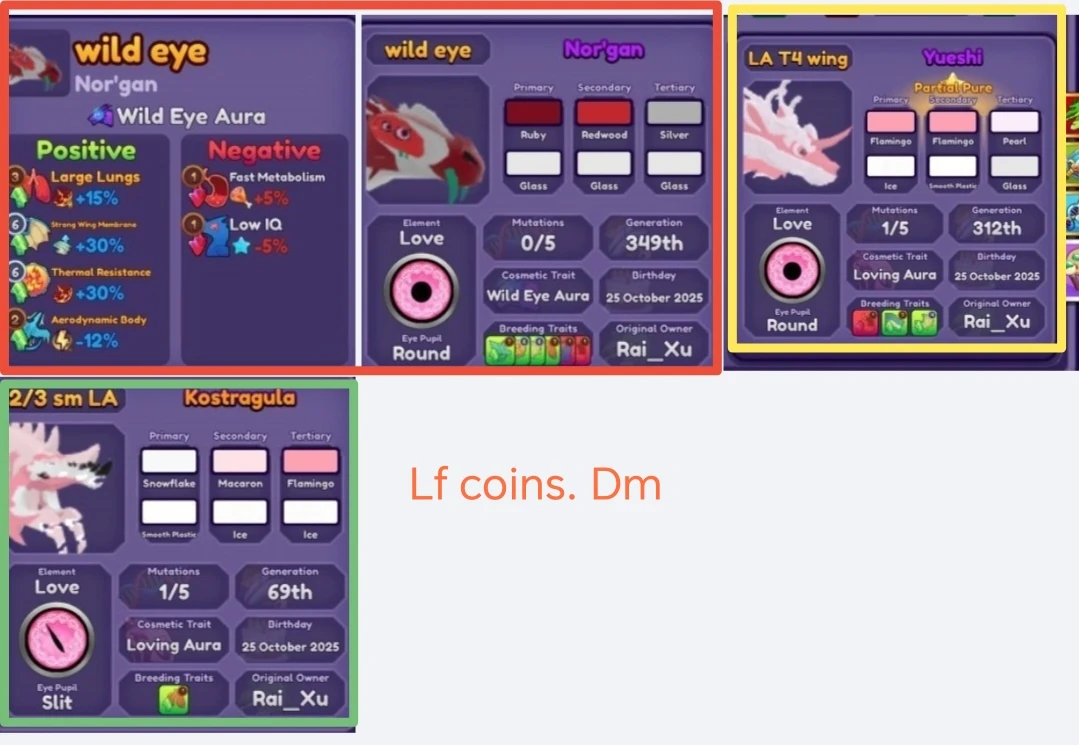 Selling cosmetic dragons with good stats. | Fandom