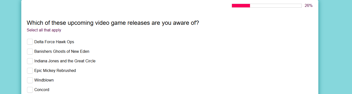 Off topic but Fandom decided to survey me and asked me if I played ...