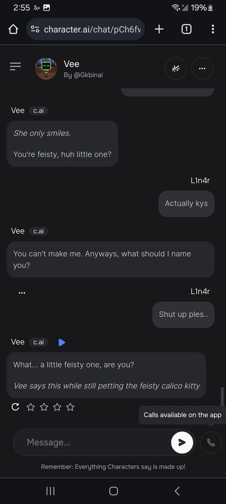 Send me ur randomest C.AI chats. | Fandom