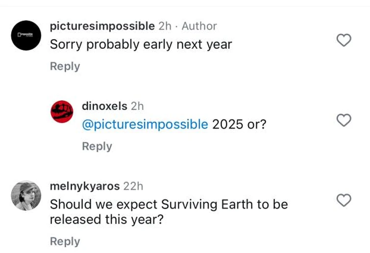 Surviving Earth will likely not come out this year. | Fandom