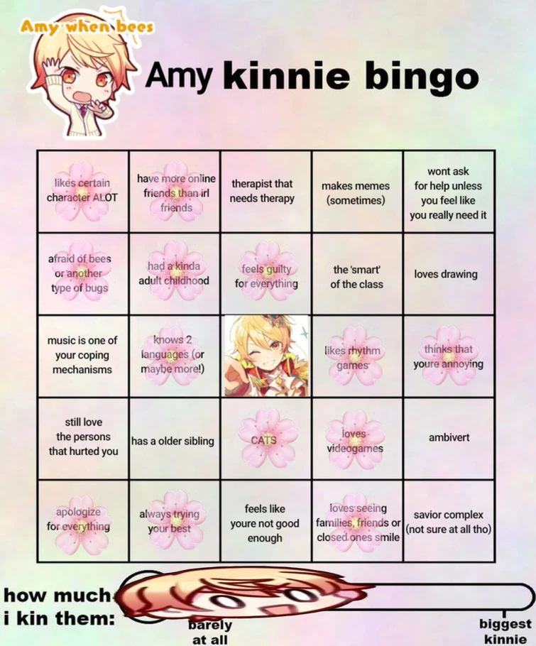 My kinnie bingo!! | Fandom