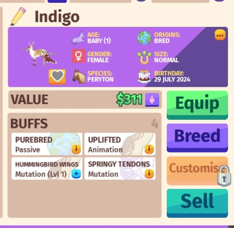 Lf a peryton with a owl beak!^^ I'm giving 3 perytons for 1 with a beak!^^ | Fandom