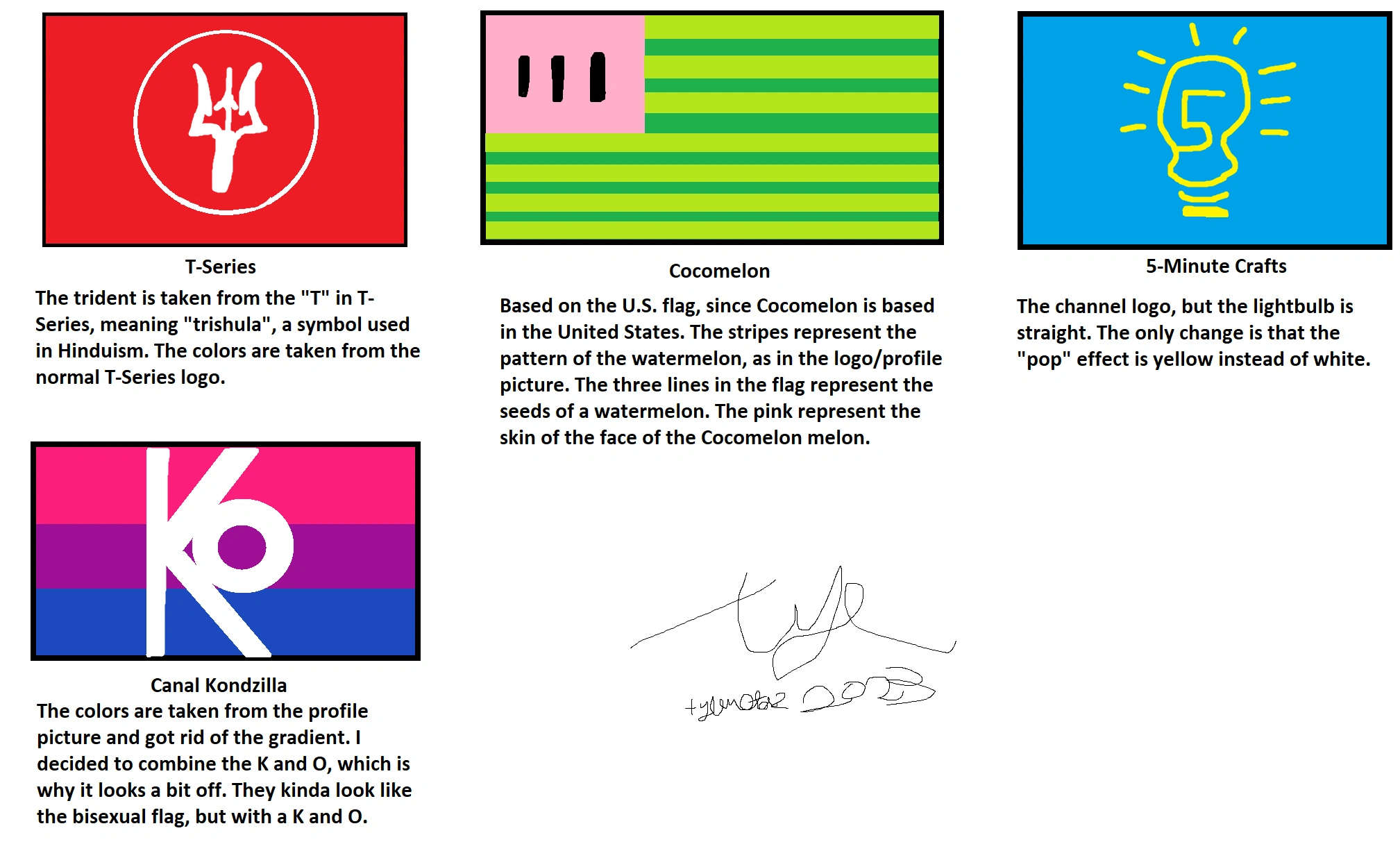 flags of youtube channels, but they actually follow the principles of ...