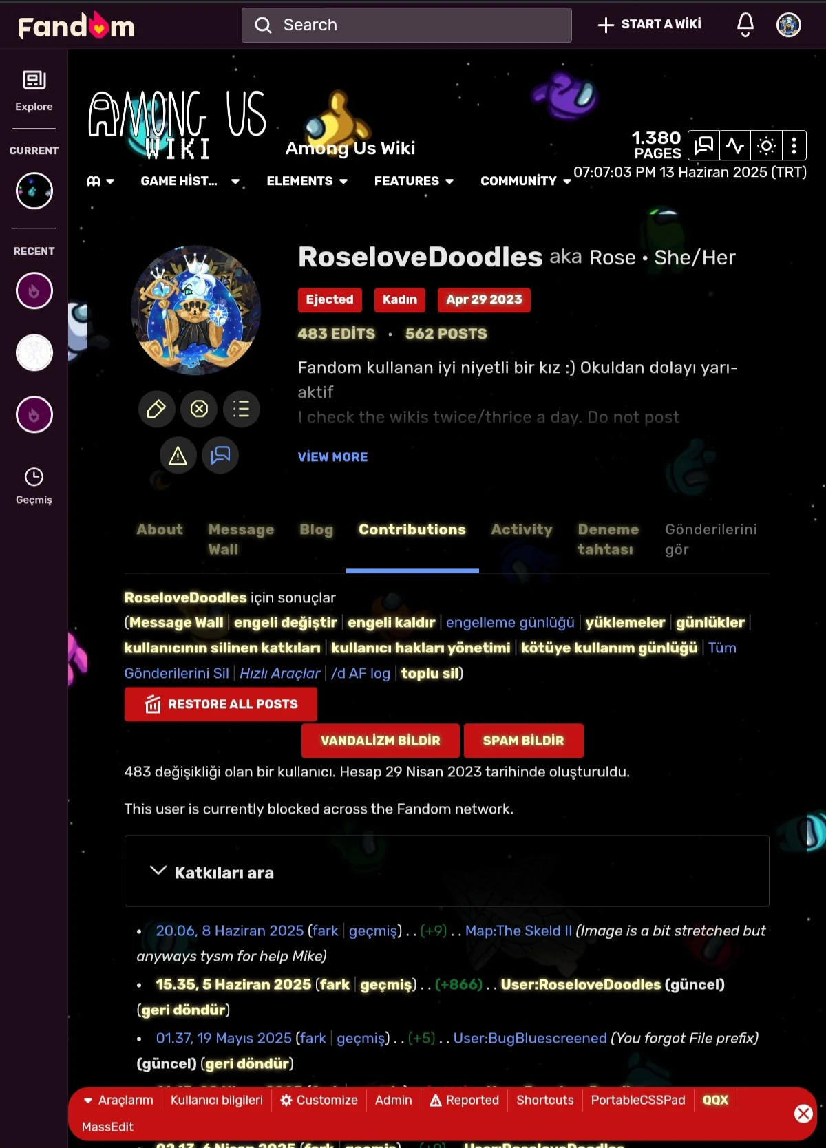 Someone committed fandom crime on vpn ip again | Fandom