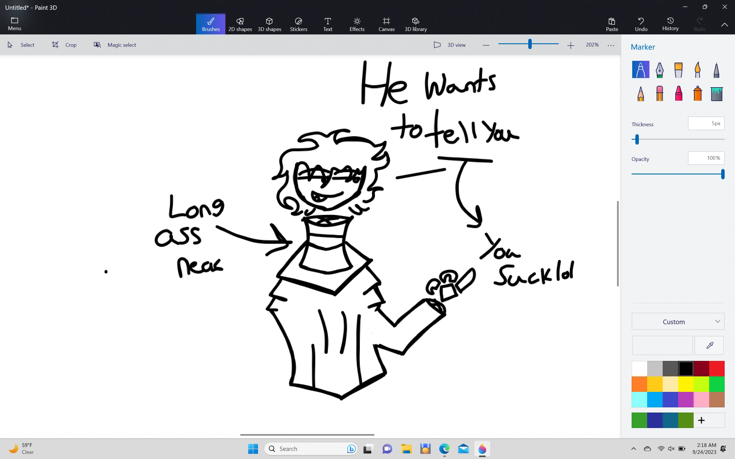 um a funny ms paint man want's to tell you something | Fandom