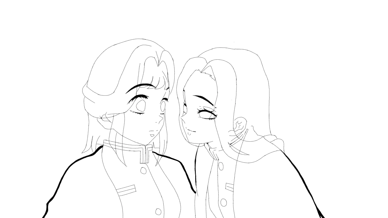 Wip drawing of a short dialogue between Miu and Homiri | Fandom