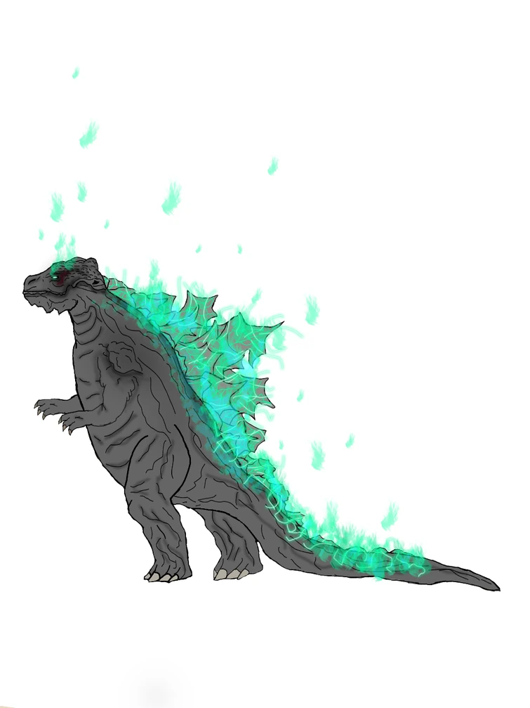 Red spiral ray and atomic form of my Godzilla | Fandom