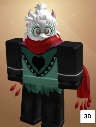 my ralsei avatar in roblox (with ponytail and Red Niko Scarf) | Fandom