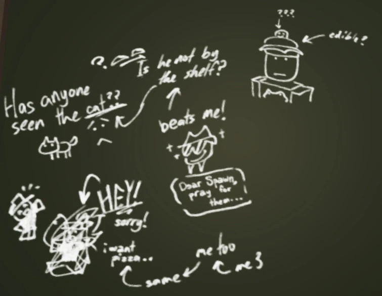 the survivors interactions on the chalkboard | Fandom