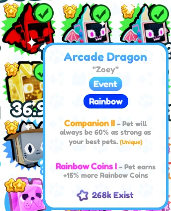 RB arcade dragon from a 10x egg | Fandom