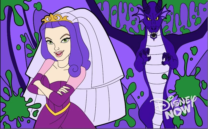 I colored Mal in Descendants: The Royal Wedding from the Color Splash ...