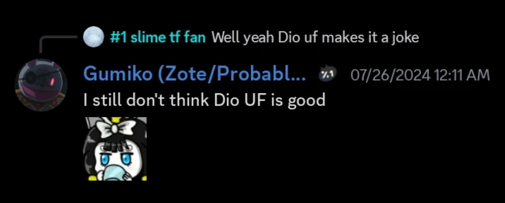 Chillhola thinks Dio UF isn't good | Fandom