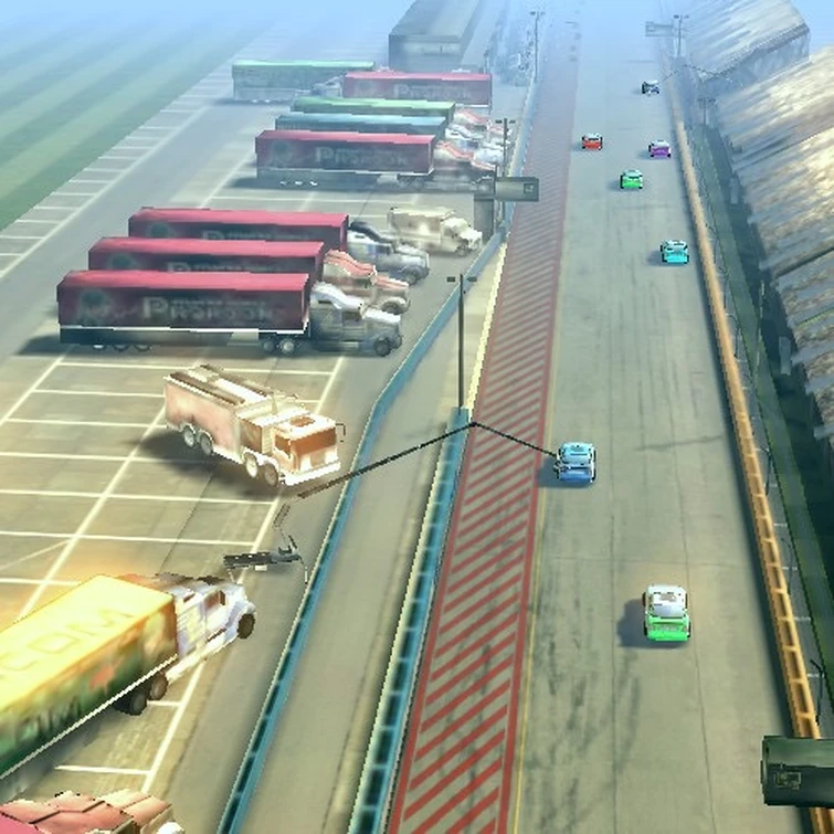 The start of the 2004 Nightdona 500 with Gerald Leadfoot starting on ...