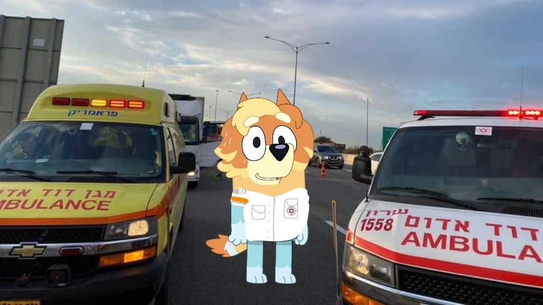 I draw Uncle Rad as a paramedic suit who's works at Magen David Adom ...
