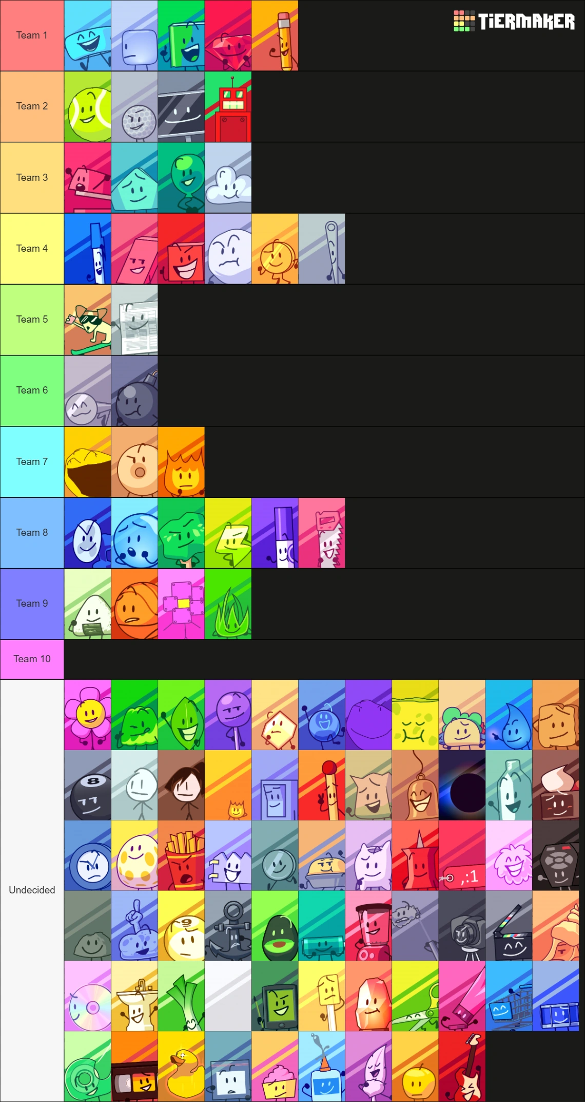 BFDI Wiki Makes BFDI Teams - 4 | Fandom