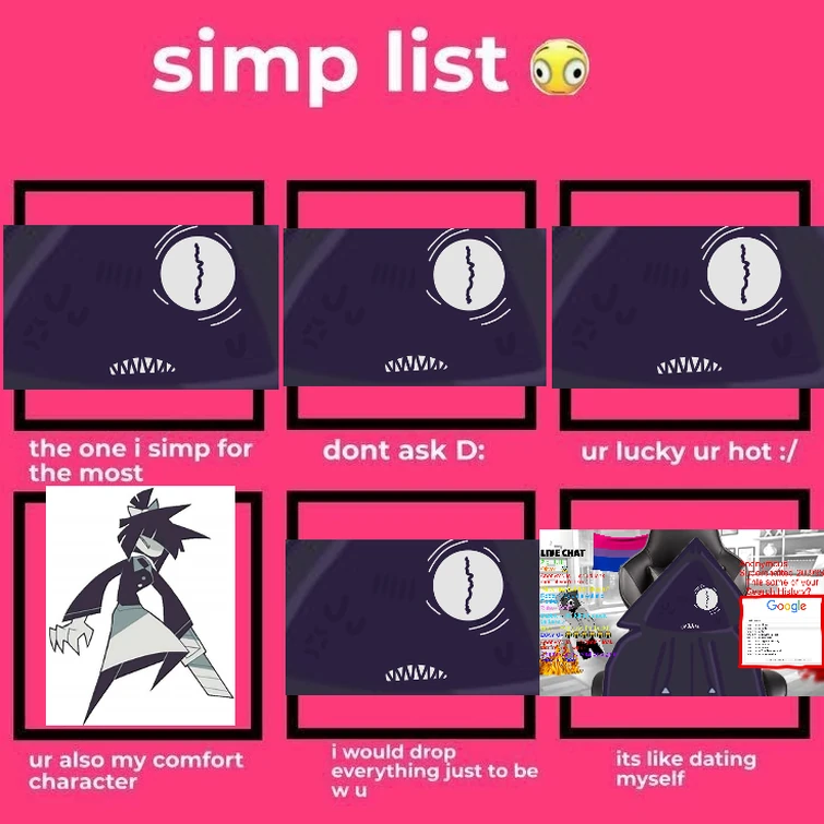 Did the Simp list thing, don't judge me. 😭 | Fandom