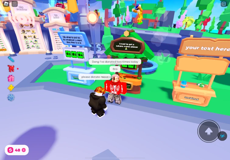 I donoed a random guy 50 rbx cos why not then bro proceeded to ask for ...