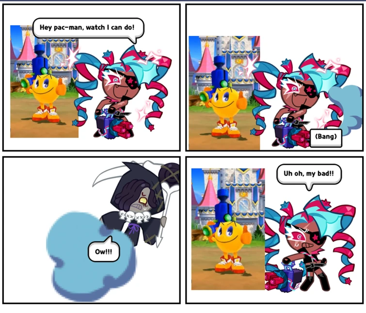 Twizzly gummy cookie goes target shooting with pac-man | Fandom