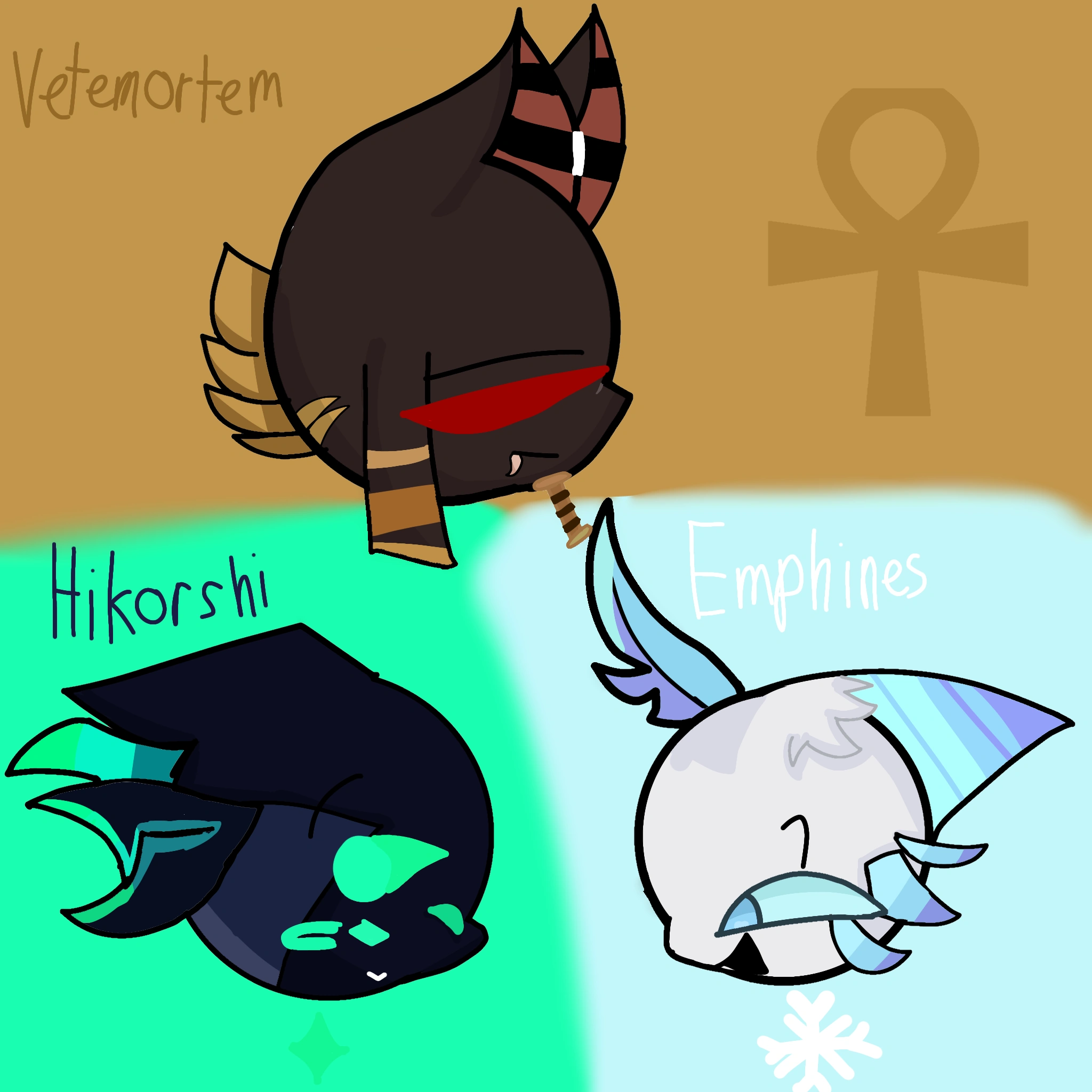 Hmm yes. anubis, neon wolf, and ice doggo | Fandom