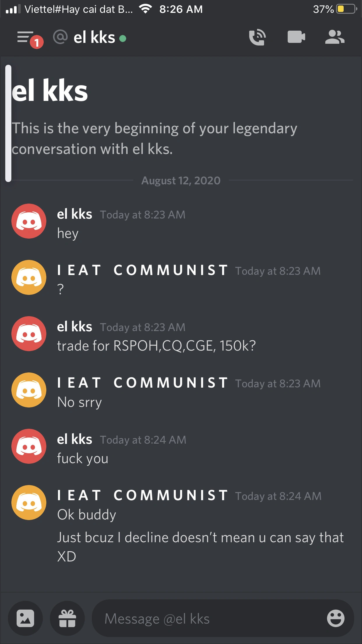 I don’t understand why everytime I decline a RSPOH trade nowadays they ...