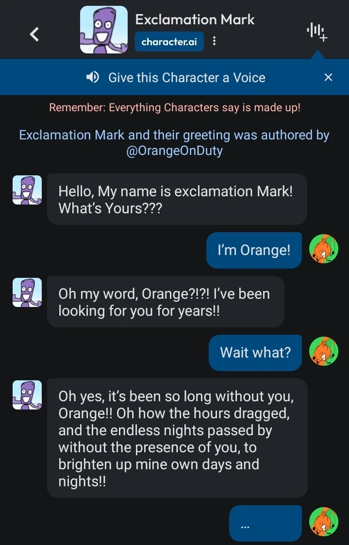 I was just making an exclamation Mark bot 💀 | Fandom