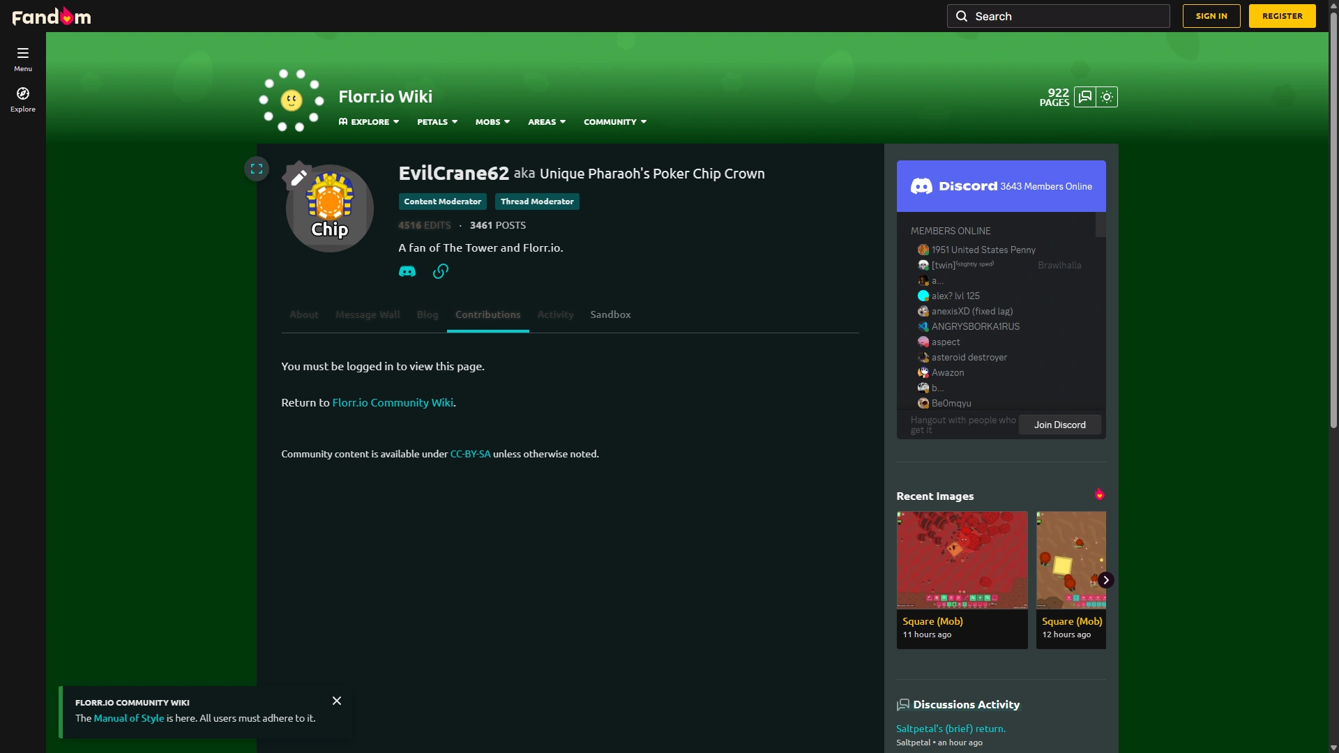 So apparently, viewing someone's contributions requires login | Fandom