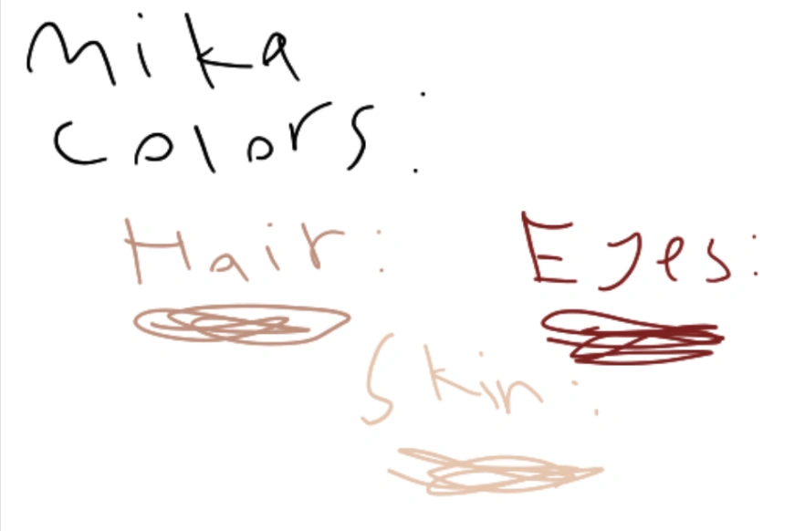 Mika colors: Hair, eyes and skin colors. | Fandom