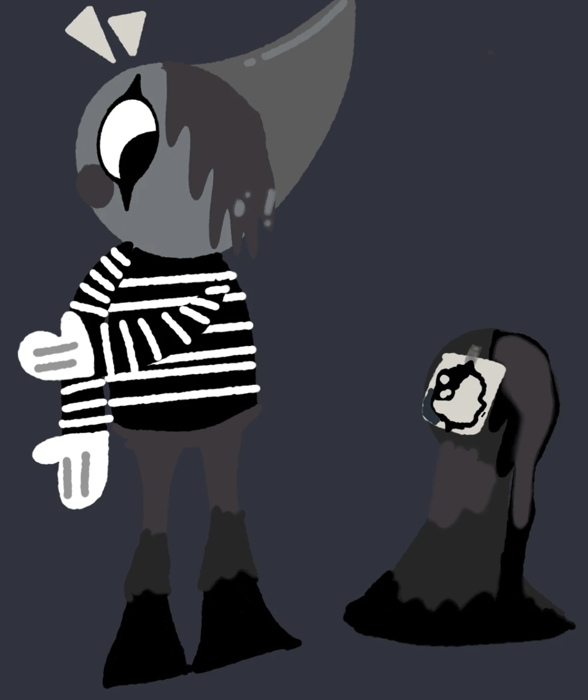 Made a lil drawing of blot and blot Jr.!! | Fandom