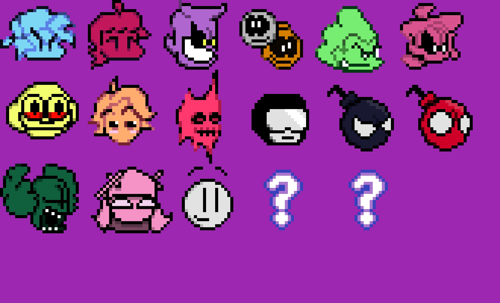 FNF Character Pixels Icons (plus some mod characters) | Fandom