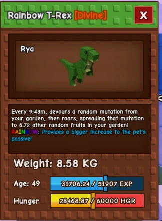 trading rb t-rex current minimum cooldown you can get is 6 fruits every ...