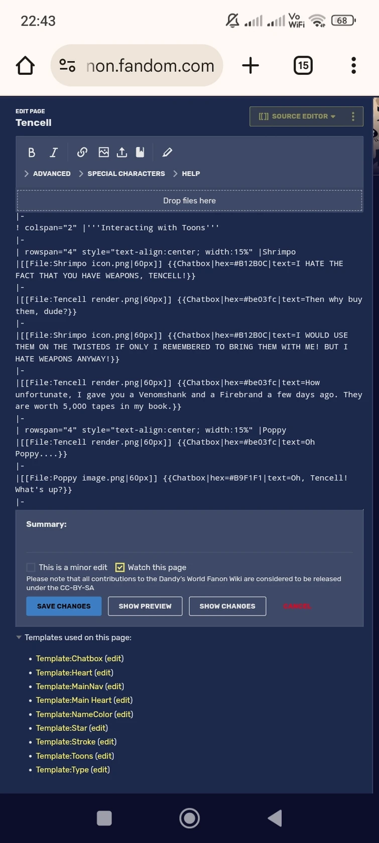 How do you change the cells to say something, the ones toons use for interactions. | Fandom