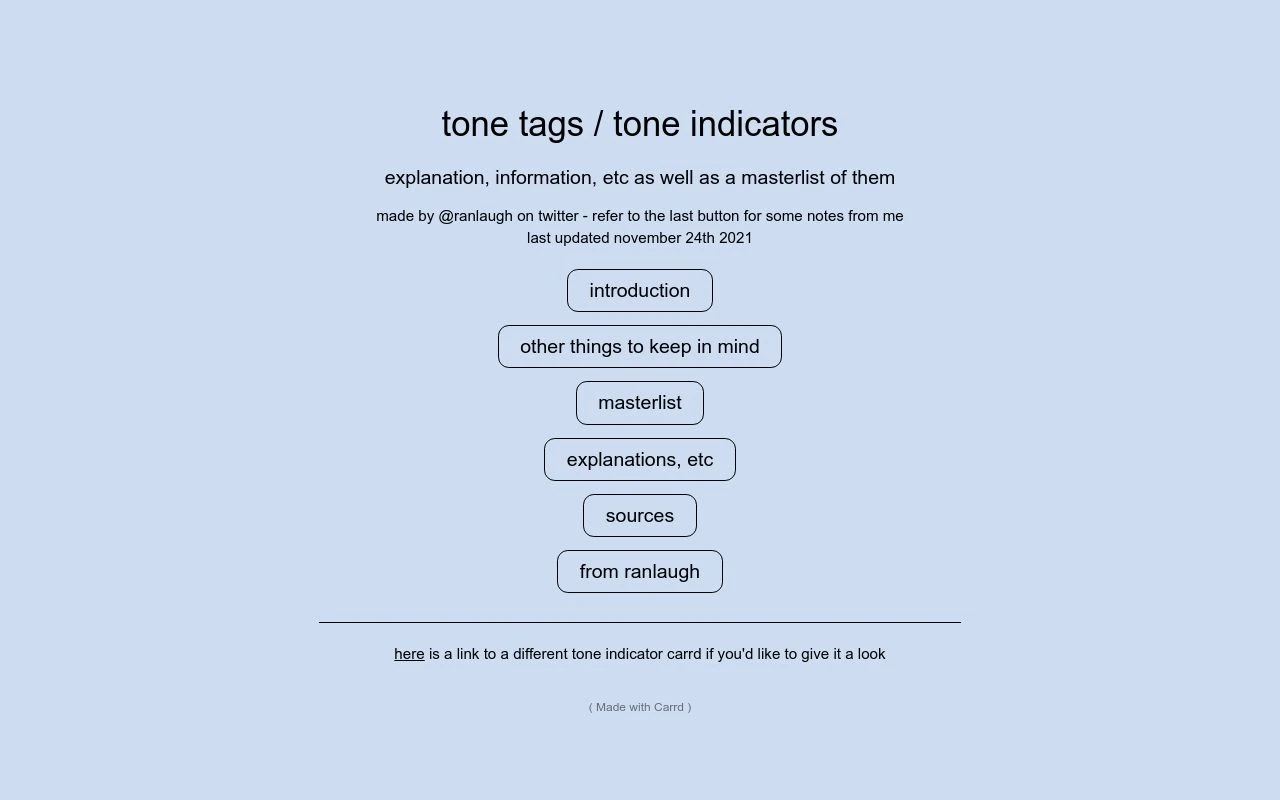 Tone Tags | Fandom