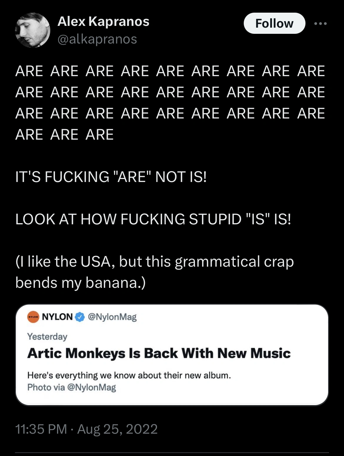 Bsd characters as Alex Kapranos tweets | Fandom