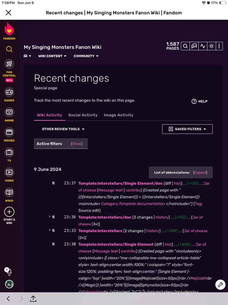 This is what happens when the main moderator of the wiki isn’t active ...
