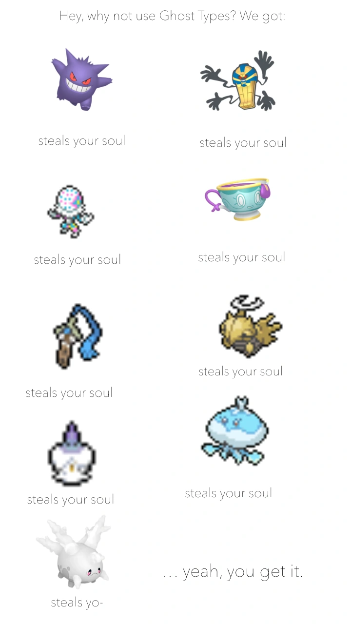 why not use ghost types? we have: | Fandom