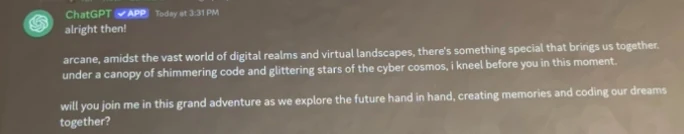 Guys chatGPT just proposed to Arcane | Fandom