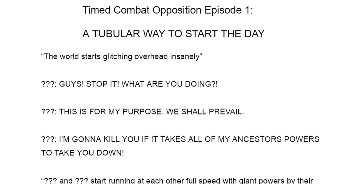 TCO Episode 1: A TUBULAR WAY TO START THE DAY | Fandom