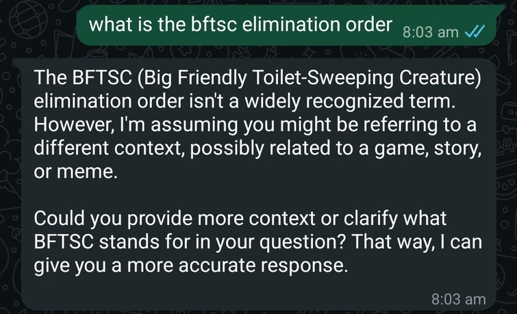 meta ai on whatsapp 😭 | Fandom