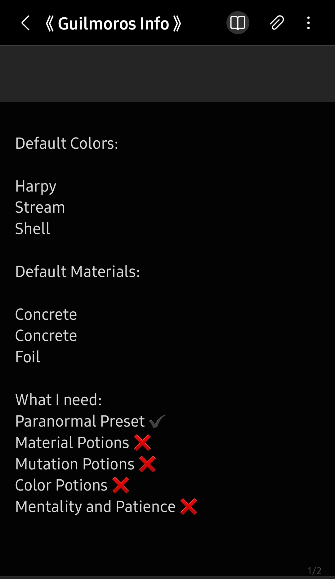 Some guilmoros info I slapped up on notes | Fandom