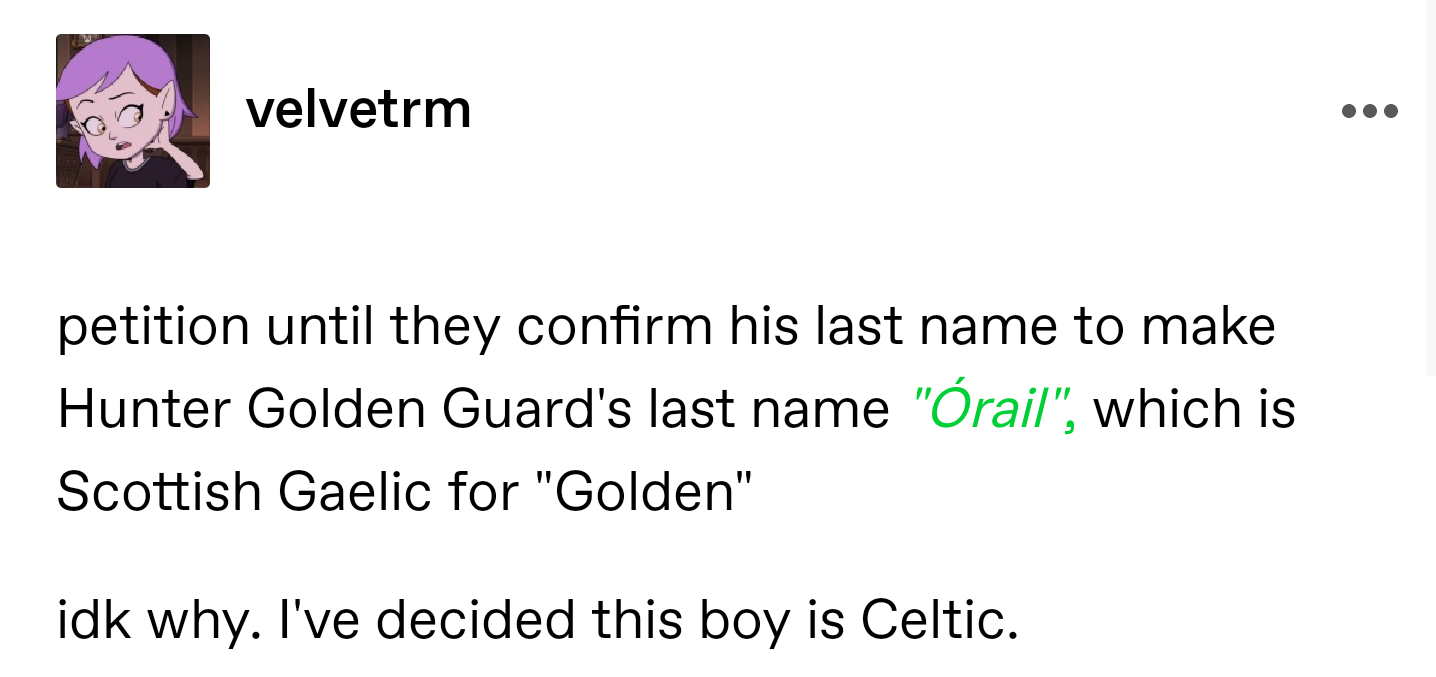 Potential Fan surname For Hunter Fandom