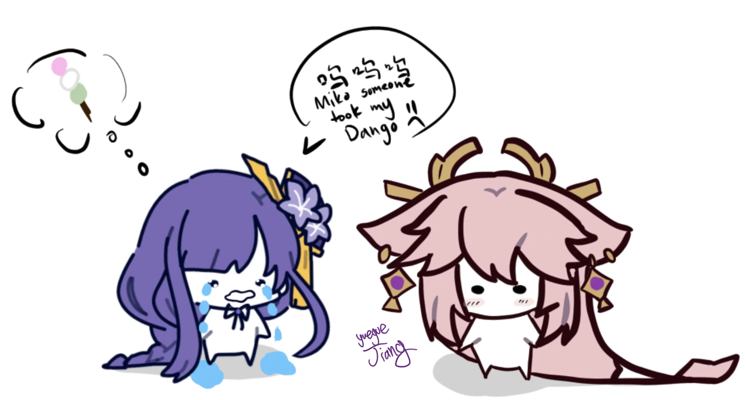 Yae and Ei doodle | Fandom