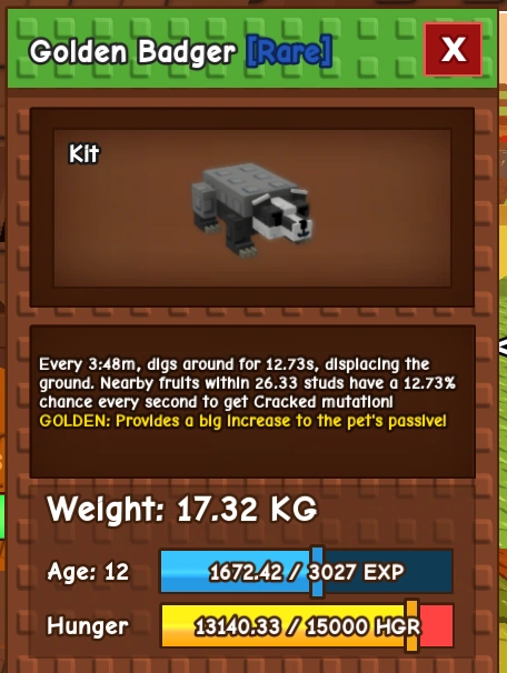 trading gold titanic [8kg+ birth 86kg+ max] badger | Fandom