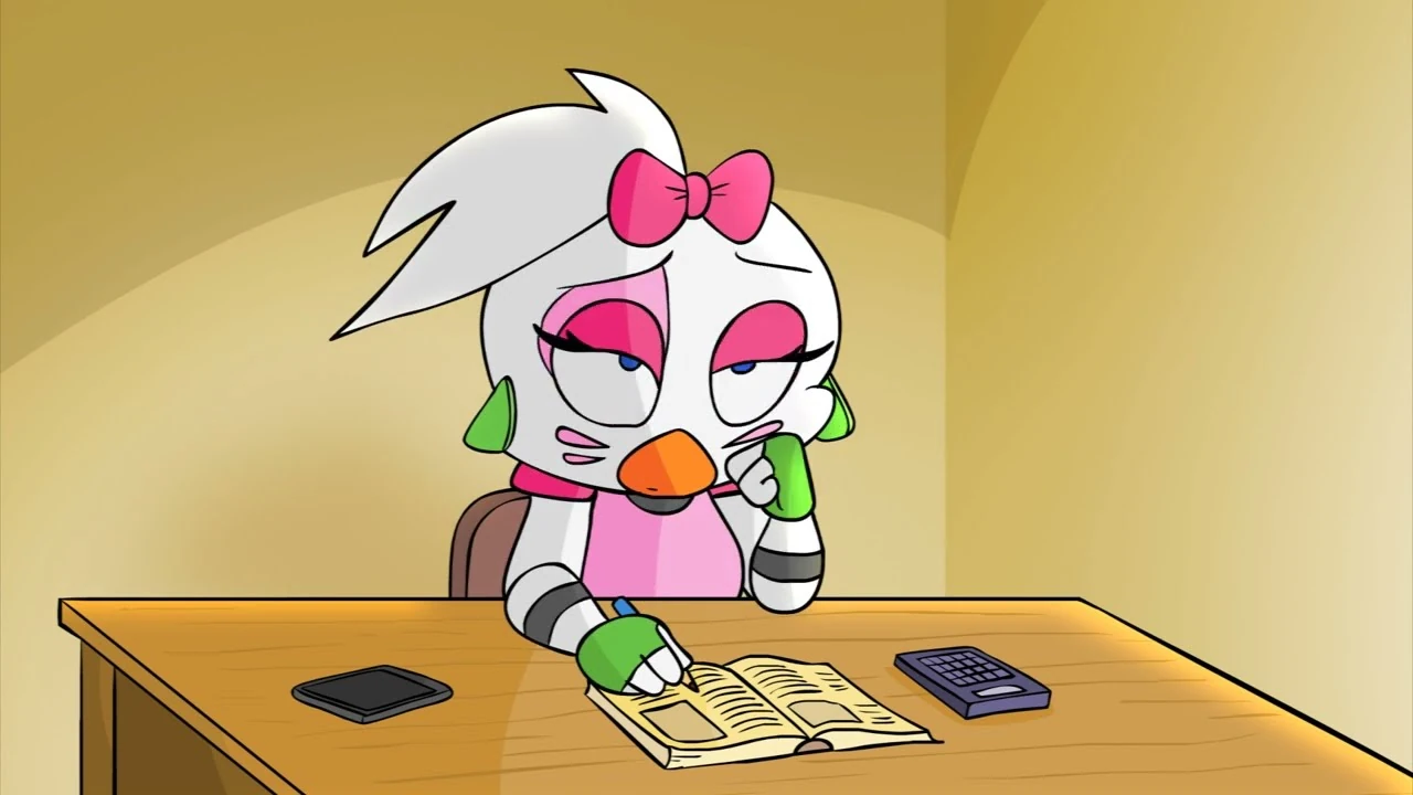 Here's Glamrock Chica doing her homework | Fandom