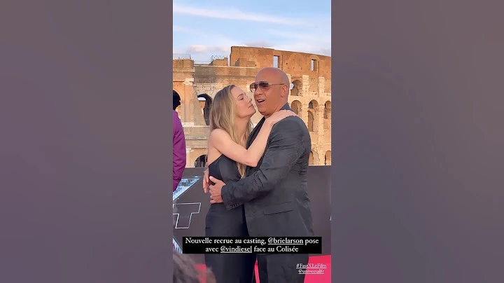 Brie Larson with Vin Diesel at the “Fast X” movie premiere in rome ...