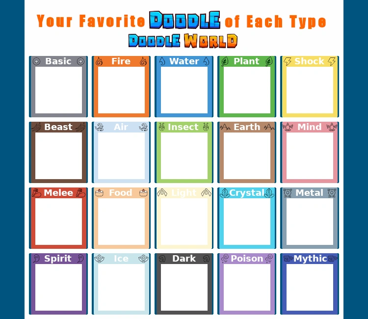 I made a favorite doodle of each type template | Fandom