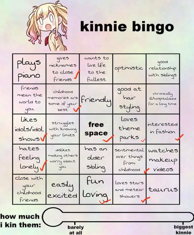 Kinnie bingo with every PJSK OC pt.1 | Fandom