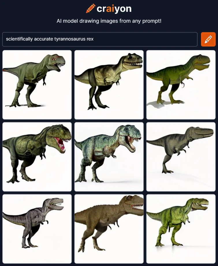 an ai generator attempts to reconstruct 3 dinosaurs accurately | Fandom
