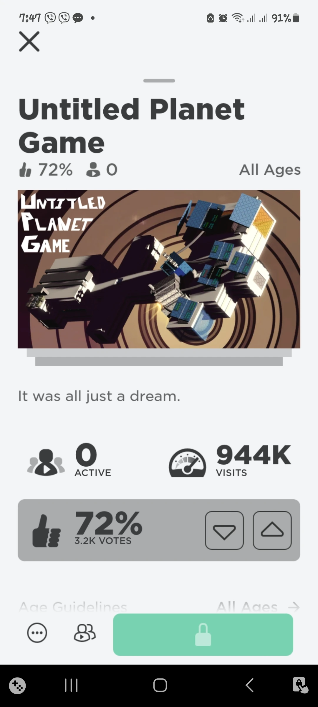 The description has been changed it only says "It was all a dream" no ...