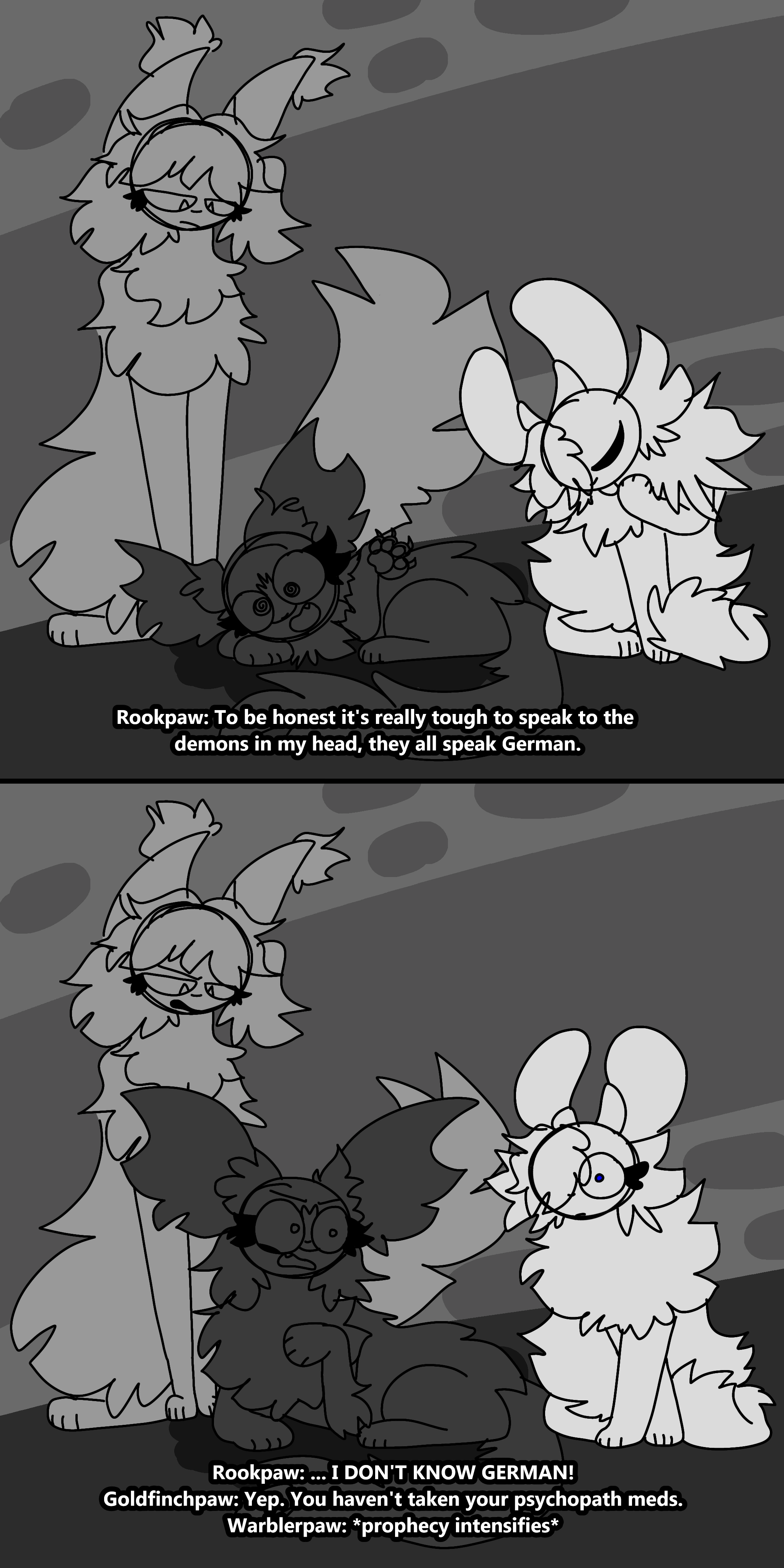 i know i just made a fic on them but here's a doodle of the three | Fandom