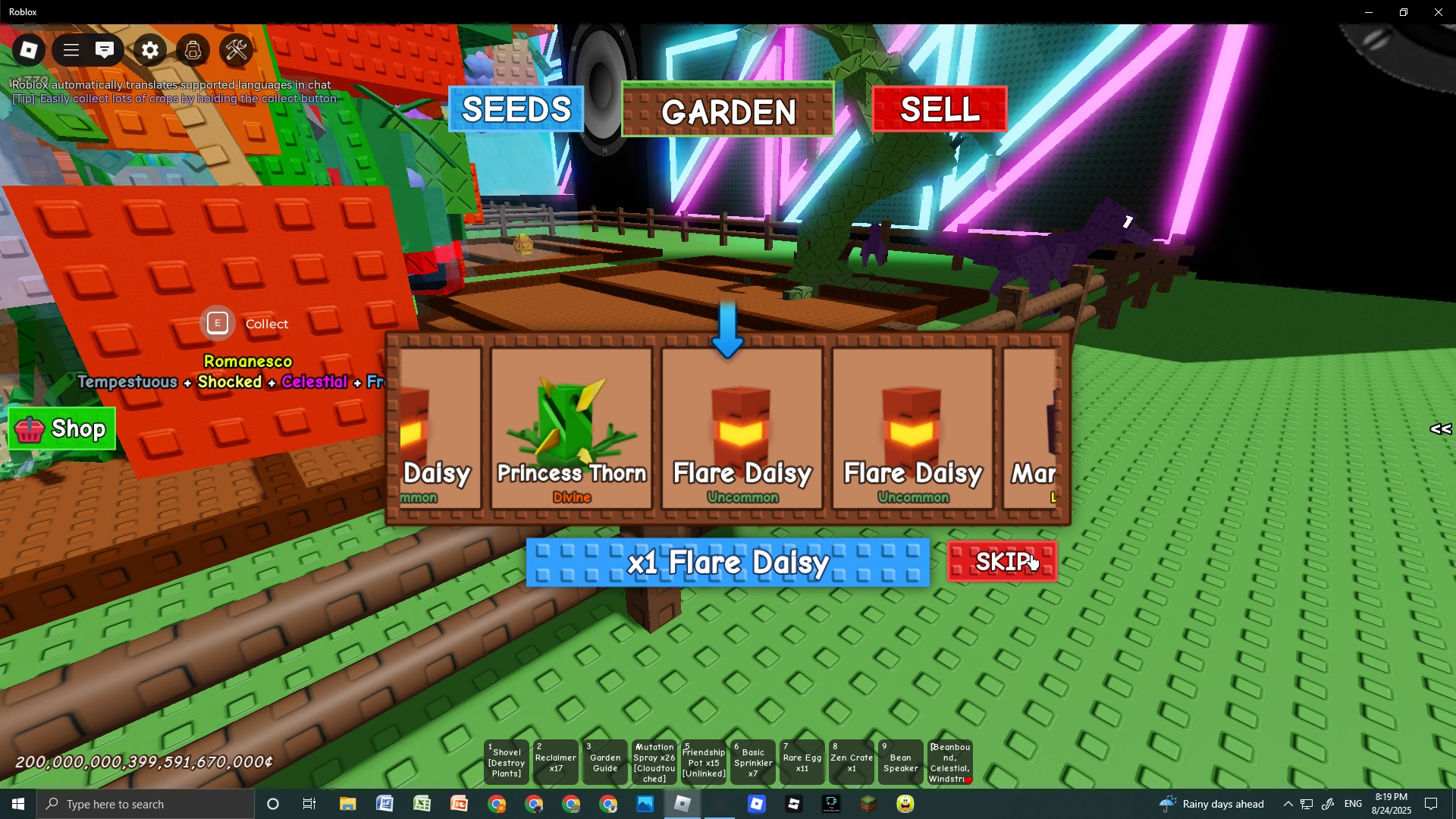 notice how the princess thorn goes from the left to the middle and then ...
